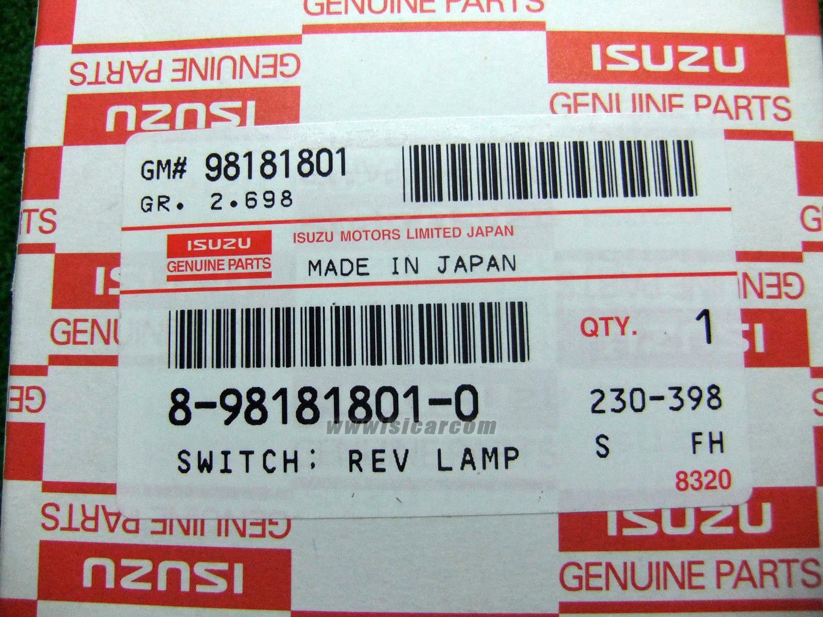 ISUZU ELF NKR66L NEUTRAL SWITCH 8-98181801-0 TRUCK PARTS GEARBOX ...
