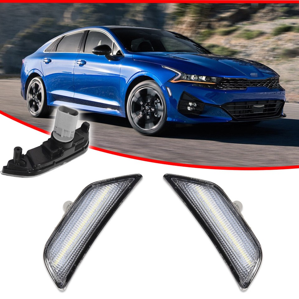 For 2021-2024 Kia K5 Gen5 DL3 Clear White LED Front Side Marker Lights ...