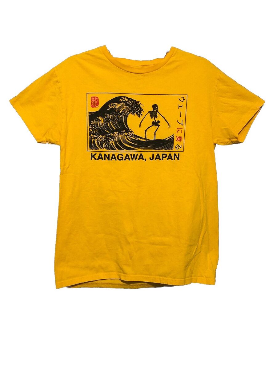Artist Union Kanagawa Japan Great Wave T-Shirt Yellow Artist Union Kanagawa Japan Great Wave T-Shirt Yellow