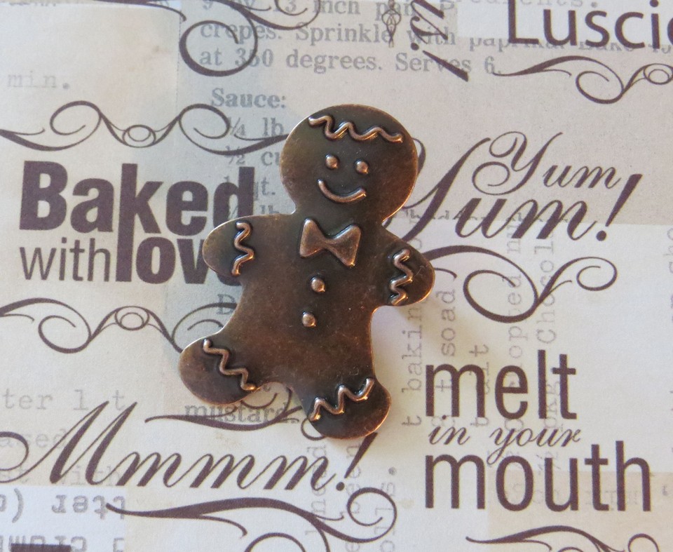 Gingerbread Man Pin Copper Ginger Bread Boy Christmas Holiday Cookie | eBay