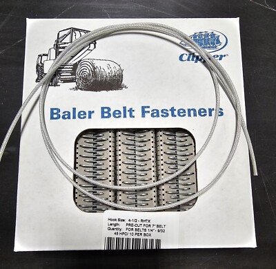 4-1/2 RHTX Clipper Lace Pack for 7" Baler Belt 10 Lace Strips 35" Cable ...