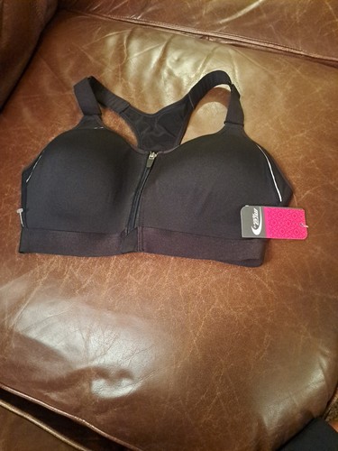 Womens MTA Sport Zipper Front Sports Active Racerback Bra Size Med NWT ...