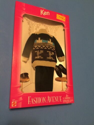 Ken Fashion Avenue 14676 Sweater 1995 NRFB Cords Shoes Skiing ...