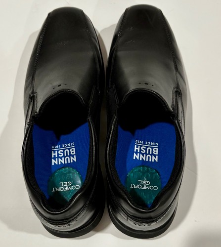 Nunn Bush Men's Size 8 M Black Slip-On Dress Shoes With Comfort Gel ...