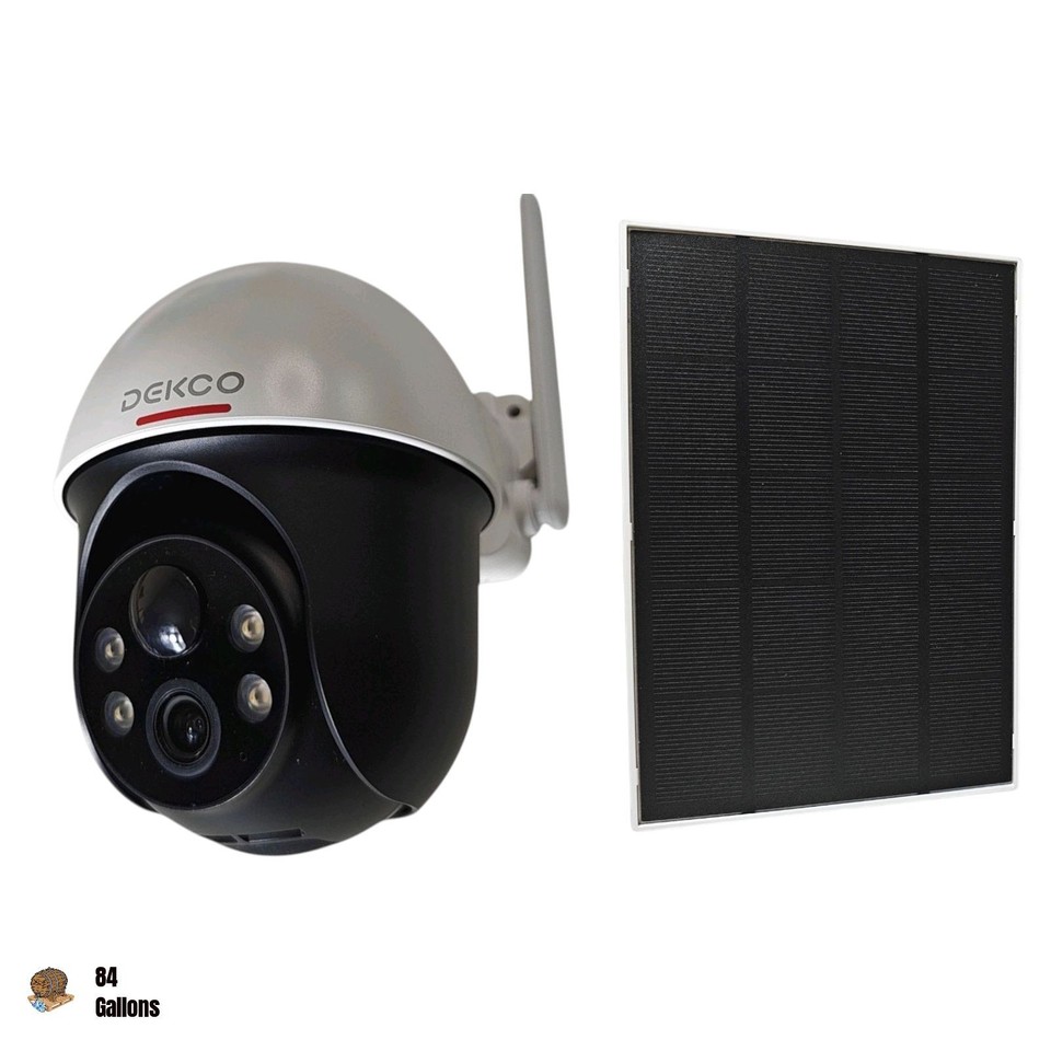 2K DEKCO Solar Outdoor Security Camera Wireless, Pan Tilt Zoom, Night ...