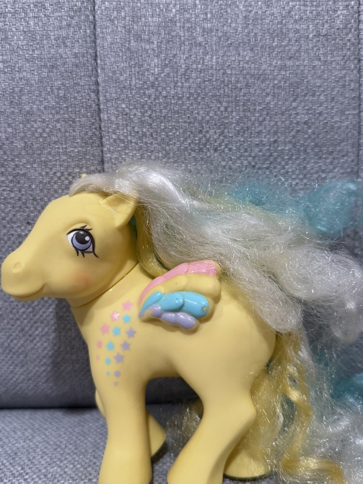 1984 My Little Pony RAINBOW MAGIC Curly Hair Pegasus RINGLET G1 YELLOW ...