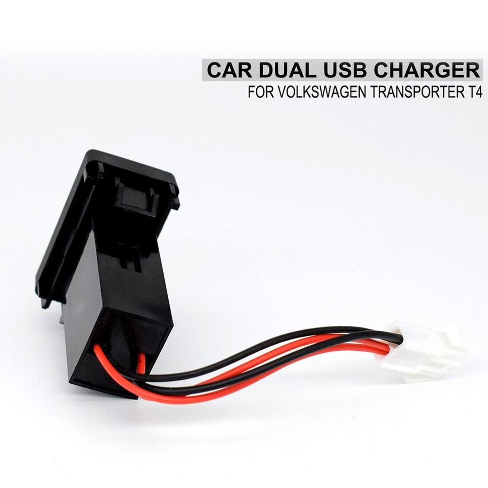 Efficient Power Supply USB Car Charger Socket for Transport T4 Dual USB ...