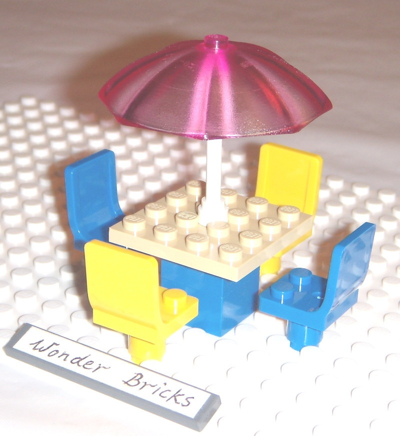 Lego Umbrella Frosty Pink 4 Seats Table 41008 House Chairs | eBay