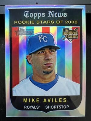 2008 Topps Heritage High Numbers Chrome Refractors #C270 Mike Aviles ...