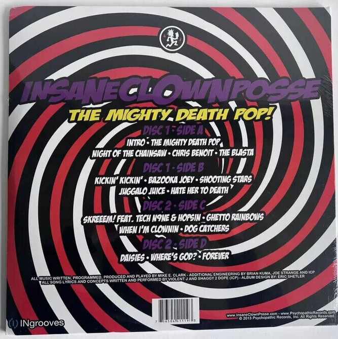 Insane Clown Posse - Mighty Death Pop Vinyl - New & Sealed 2 LP's - ICP ...