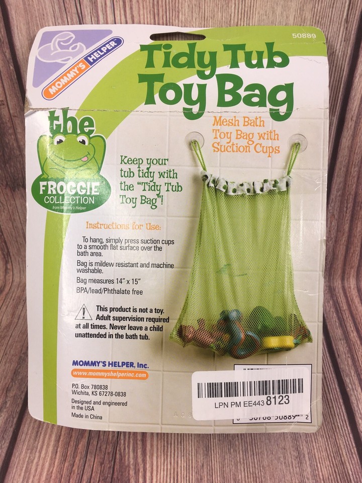 Mommy's Helper Tidy Tub Toy Mesh Bag 14" x 15" With Suction Cups and ...