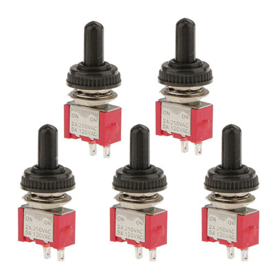 5pcs Mini Small Toggle Switch Waterproof 2P On/Off Mini Small Toggle ...