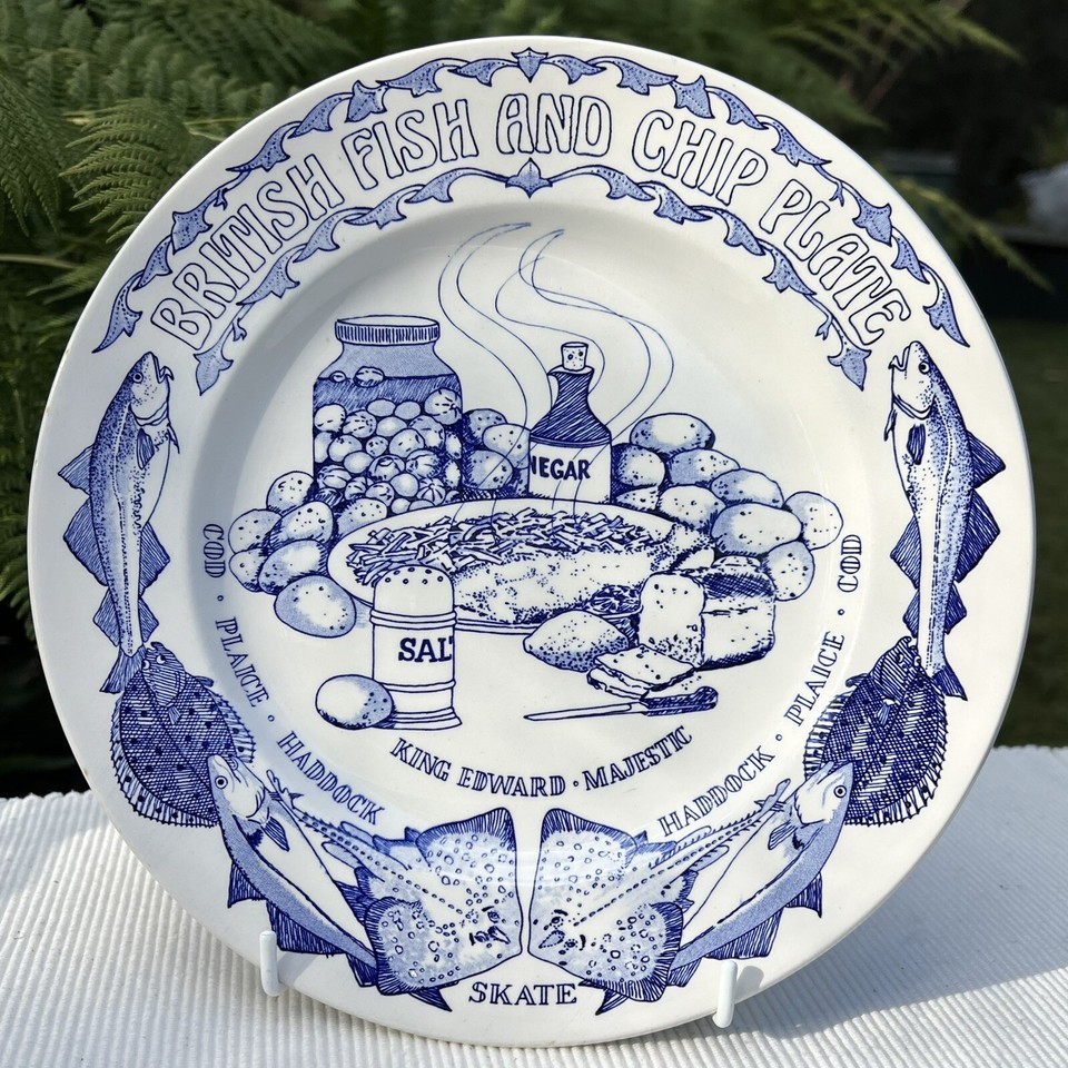 John Buck England British Fish And Chip Plate, Ceramic, | eBay Australia