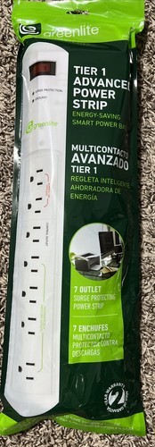 Greenlite Tier 1 Advanced 7 Outlet Surge Protecting Power Strip ...