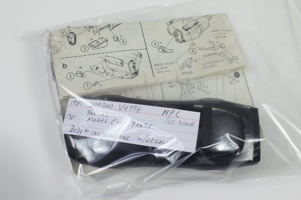 MPC 1981 Voodoo Vette Model Kit 1/25 Scale Hot Rod Plastic Parts | eBay
