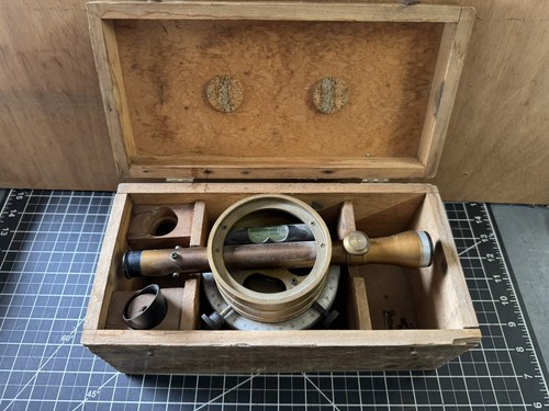 Vintage Surveying Transit Level Instrument in Wooden Box | eBay