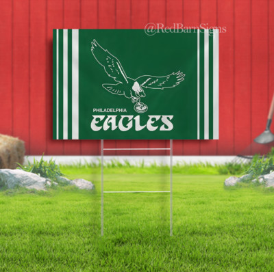 Philadelphia Eagles Yard Sign Retro Design Premium with H-Stakes | eBay
