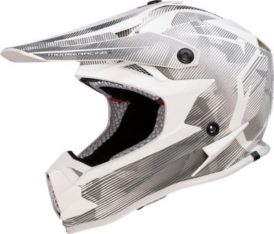 MOOSE RACING Youth F.I. Helmet - Agroid Camo - MIPS - Gray/White ...