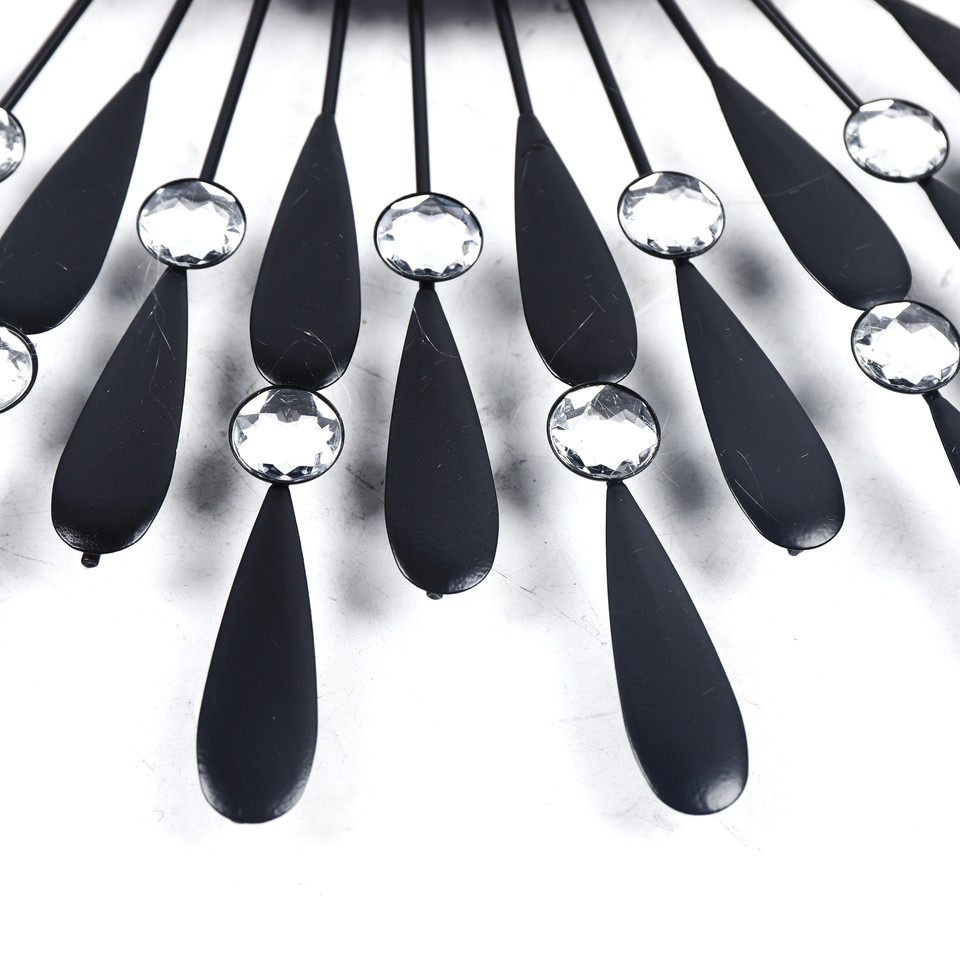 Luxury Large Wall Clock 3D Metal Living Room Feather Wall Watch Home ...