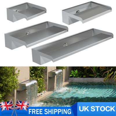 Stainless Steel Water Blade Cascade Pond Pool Waterfall Blade Fountain ...