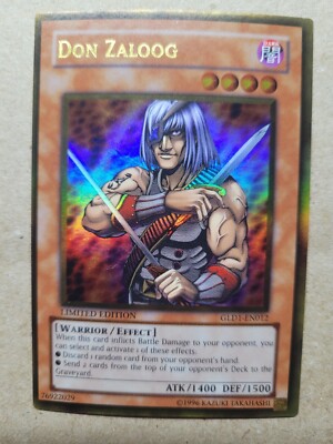 Don Zaloog GLD1-EN012 LP Gold Rare - Limited Edition Yugioh Holo Foil ...