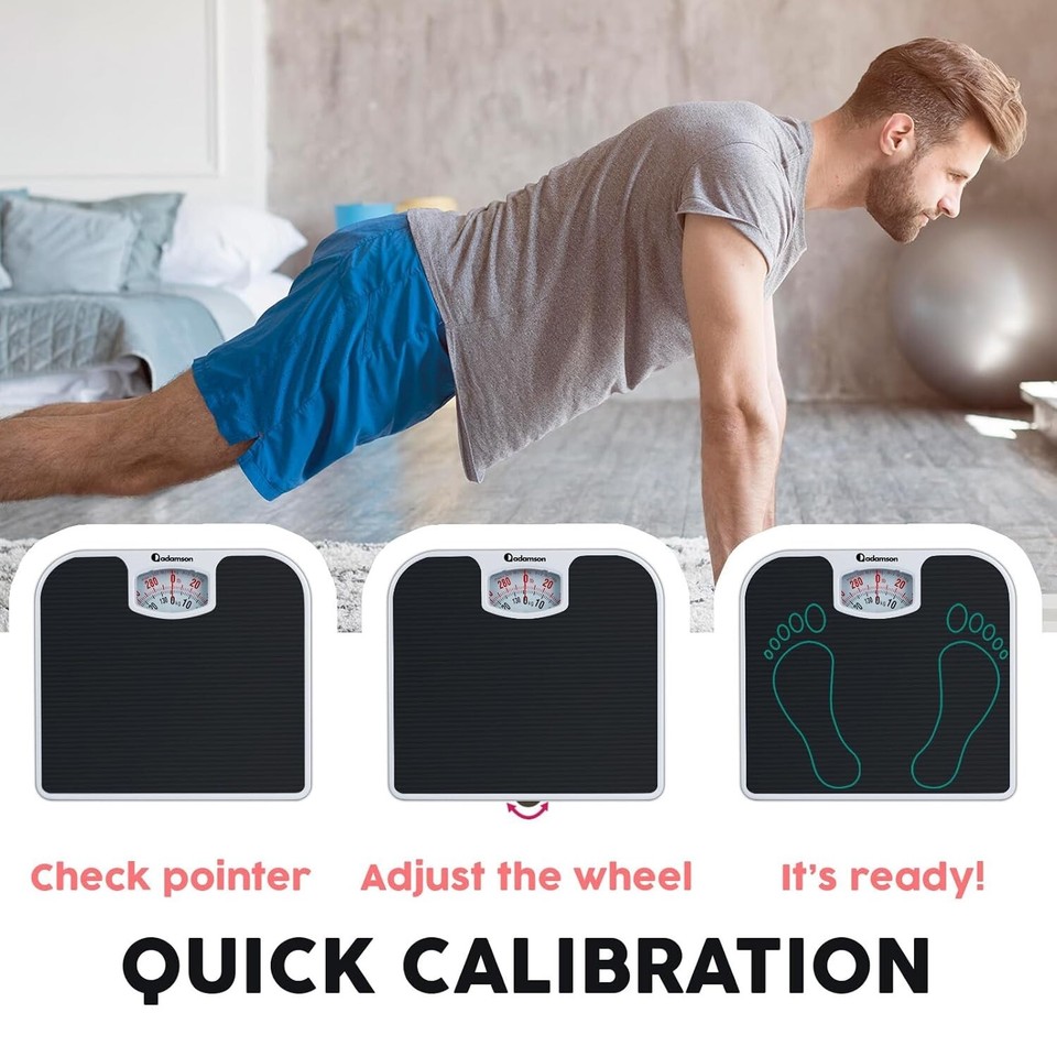 Adamson A21 Analog Bathroom Scale for Body Weight - Up to 300 LB | eBay