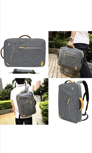 EveCase 17.3 inch Water Resistant Convertible Canvas Briefcase Backpack ...
