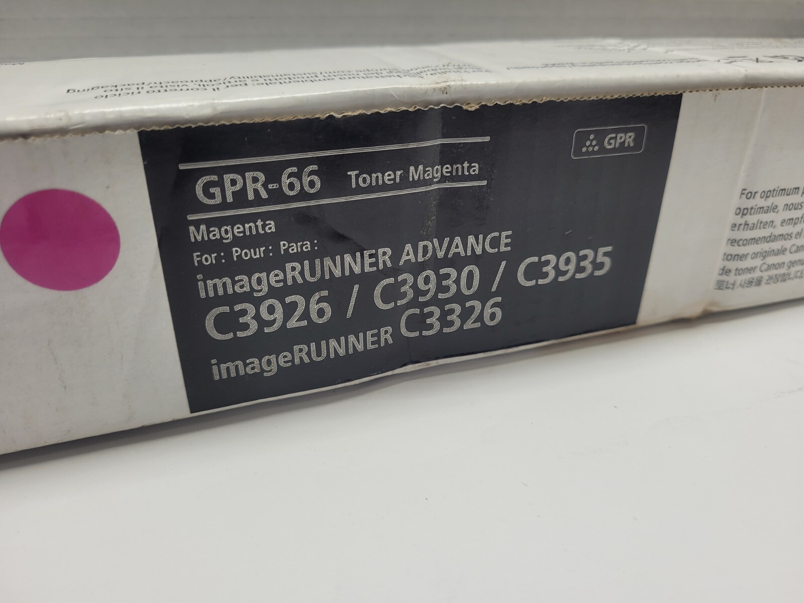 Genuine Canon GPR-66 Magenta Toner Cartridge C3926 C3930 C3326 Open box ...
