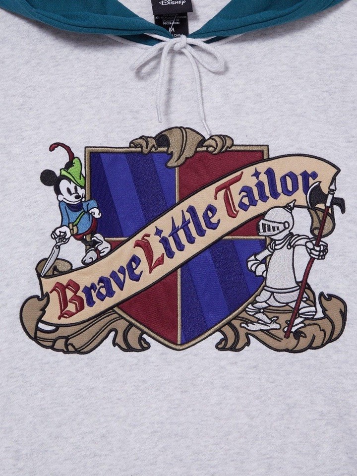 Disney Brave Little Tailor Mickey Mouse Crest Hoodie Sweatshirt - Adult ...