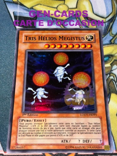 CARTE Yu Gi Oh TRIS HELIOS MEGISTUS LODT-FR095 1ère édition | eBay