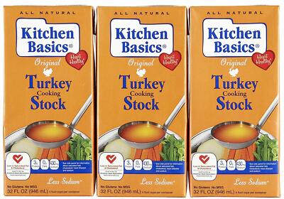 Kitchen Basics Turkey Stock (Gluten, Free), 32 oz, 3 pk | eBay