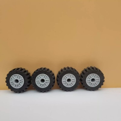 4x Lego Grey Wheels With 30.4 x 14 Tyres | eBay