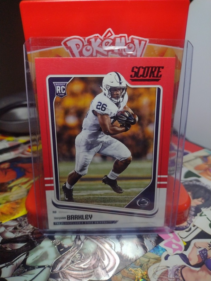 Saquon Barkley Red Score Rookie Card 2018 Draft Penn State/Eagles MINT ...