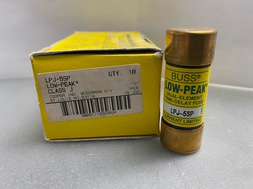 New Lot Bussmann LPJ 5SP 5 Amp Fuses Low Peak Class J 600V NIB | eBay