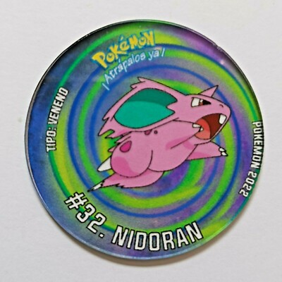 TAZO POKEMON Acrylic #032 NIDORAN 2022 Kanto PERU South America Pogs ...