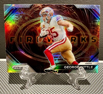 2023 Prizm GEORGE KITTLE No Huddle Silver Fireworks🔥San Francisco 49ers ...