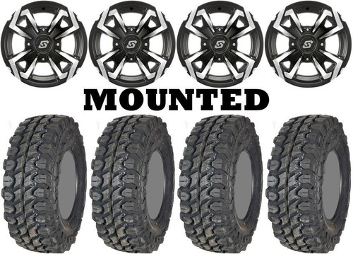 Kit 4 Gladiator X Comp ATR Tires 30x10-14 on Sedona Riot Machined 12mm ...