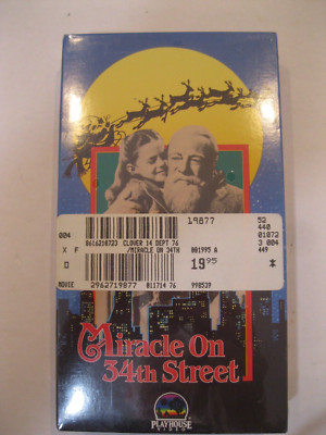 VHS Miracle On 34th Street New Sealed 20th Century Fox Black and White ...