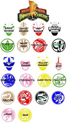 MMPR Power Rangers Power Coin Vinyl Decal | eBay