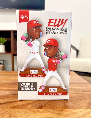 Cincinnati Reds Elly De La Cruz Switch-Hitter Red Jersey Bobblehead SGA ...