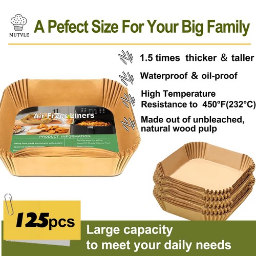 Air Fryer Liners for Power XL, Chefman 10QT 12QT Oven, Instant Pot Air ...