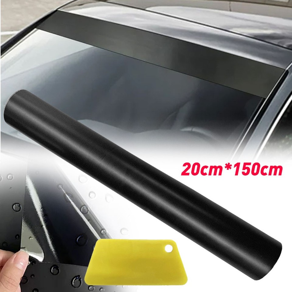 Car Sticker Sun Strip Visor Matte Black Car Windshield 150*20CM ...