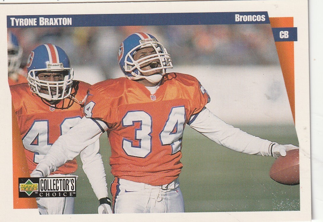 FREE SHIPPING-MINT-1997 Collector's Choice l #119 Tyrone Braxton Denver ...