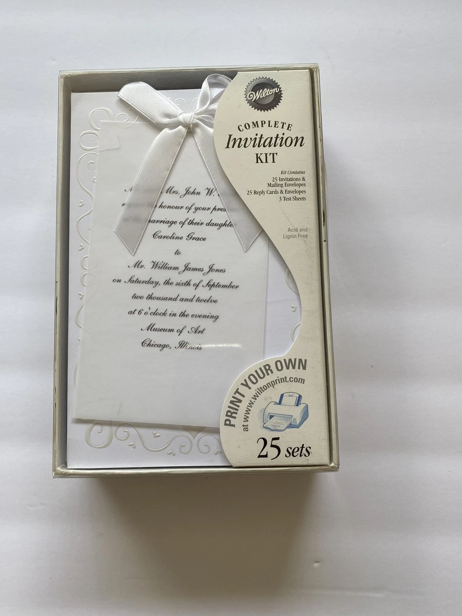 Print Wilton Invitations Kits