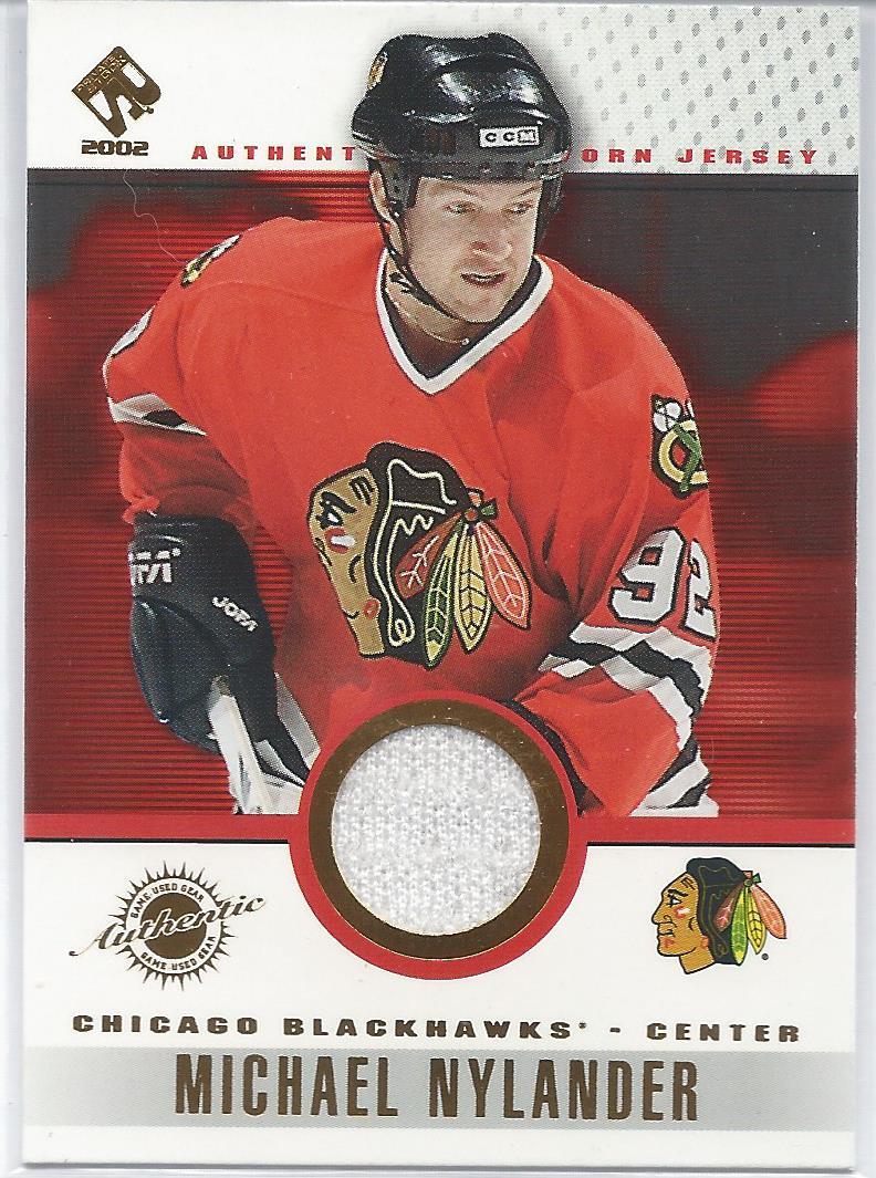 2001-02 Pacific Private Stock - Game-Used Gear #24 Michael Nylander, Michael Nylander (MEM) for ...