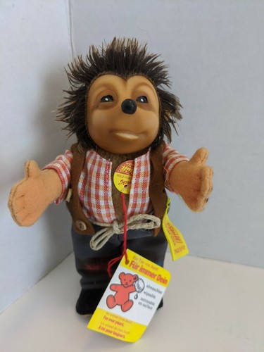 Vintage Steiff 7627/17 Mecki Father Hedgehog Toy Plush Figure Doll W ...