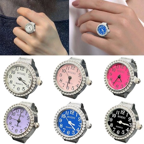 Retro Ring Watch Quartz Round Quartz Finger Rings Men | eBay