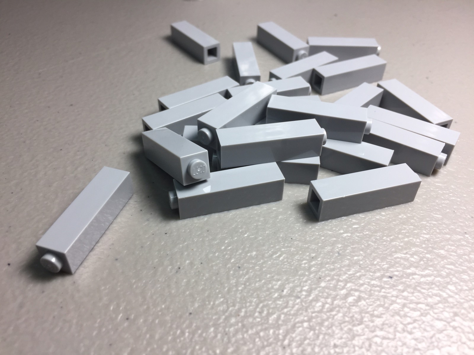 New LEGO Brick 1 x 1 x 3 Light Bluish Gray Column Bricks Authentic (x25 ...