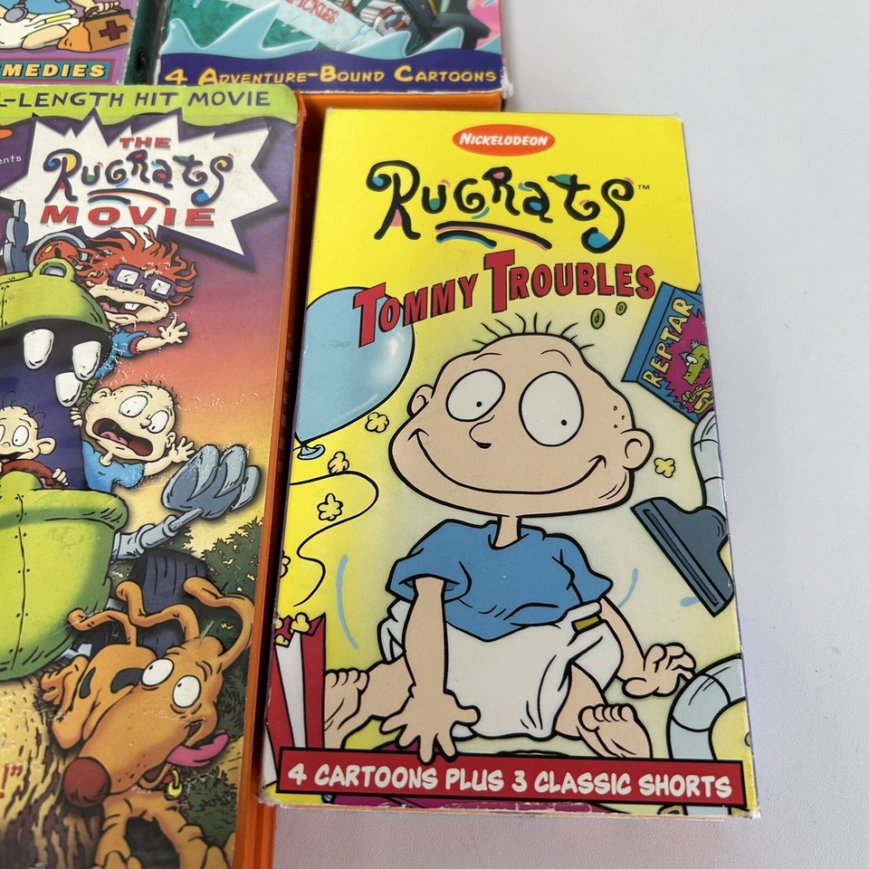 RUGRATS Nickelodeon VHS lot of 5 Movies Paramount Viacom Cartoons 90's ...