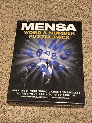 New MENSA Word & Number Puzzle Pack | eBay